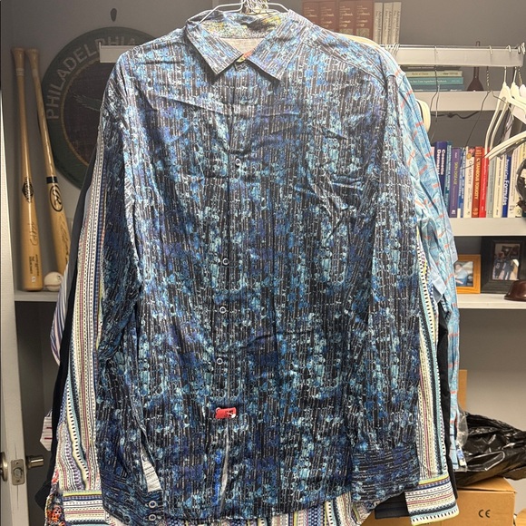 Robert Graham | Jackets & Coats | Robert Graham Blue And Black ...